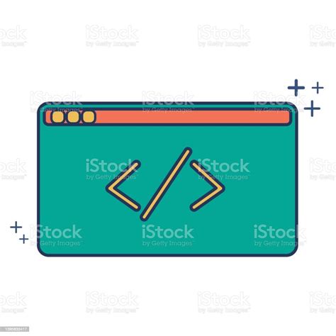 Symbole De Programmation Icône Illustration Vectorielle Conception De