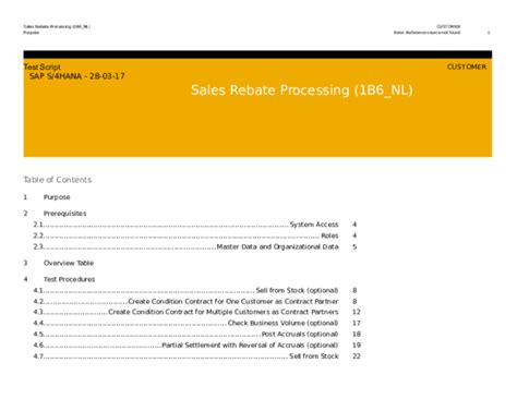 Doc Sales Rebate Processing