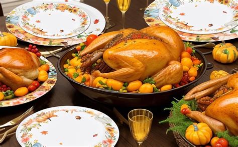 96 Pieces Thanksgiving Fall Plates And Napkins Tableware
