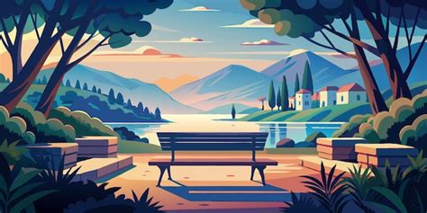 Stone Bench Back Vector Illustration Flat 2 Premium Ai Generated Vector