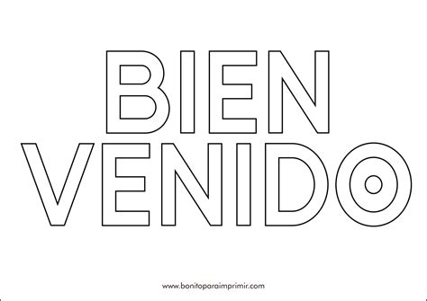 Moldes De Letras De Bienvenidos Bonito Para Imprimir