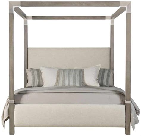 Palma Upholstered King Canopy Bed Coastal Chic Home Furnishings