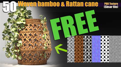 Artstation Woven Bamboo And Rattan Cane Texture Game Assets