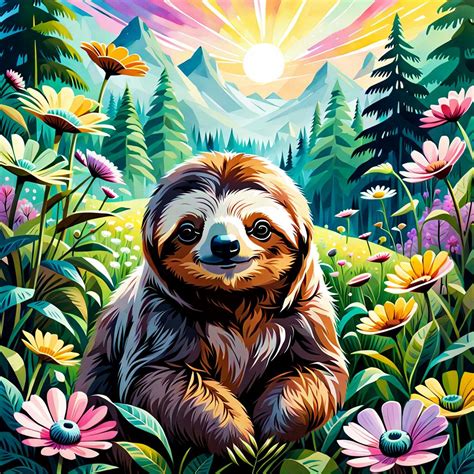 Ai Prompt For Adorable Sloth