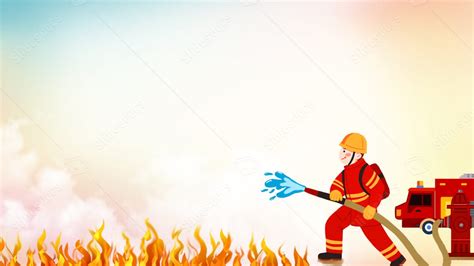 Fire Safety Gradient Minimalist Powerpoint Background For Free Download