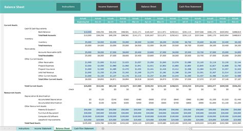 3 Statement Model Excel Eloquens