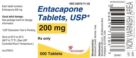 Entacapone Tablets Usp
