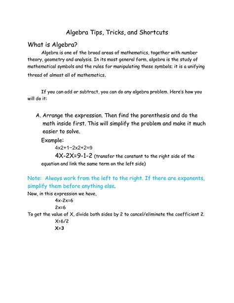 Solution Step By Step Guide In Solving Algebra Problems Studypool