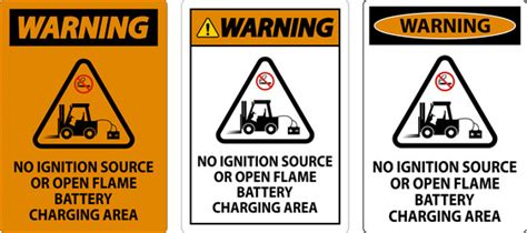 Warning Sign No Ignition Source Or Open Flame Vector Image