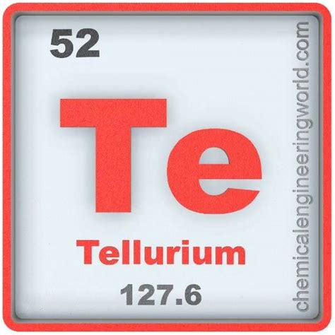 Tellurium Element Properties And Information Chemical Engineering World