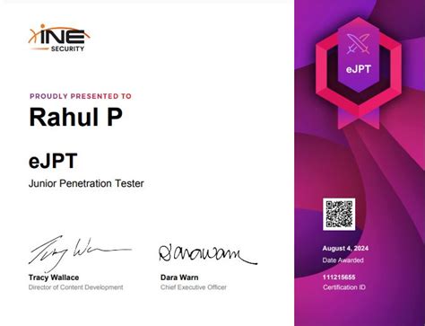 Rahul P On Linkedin Im Happy To Share That Ive Obtained A New Certification E Learnsecurity