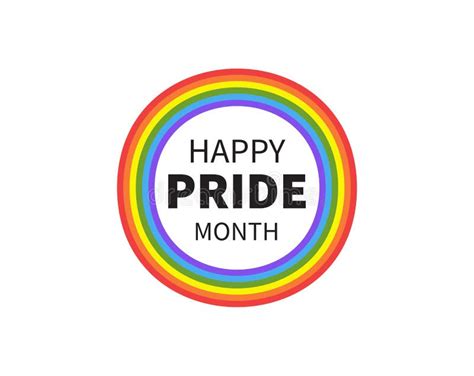 Pride Flag Circle Design Element For Pride Month June Logo Lgbt Rainbow Flag Vector