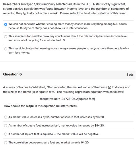 Solved Researchers Surveyed 1 000 Randomly Selected Adults