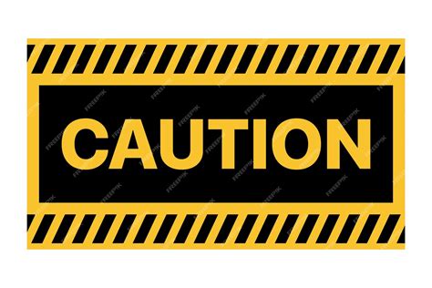 Premium Vector Caution Warning Banner
