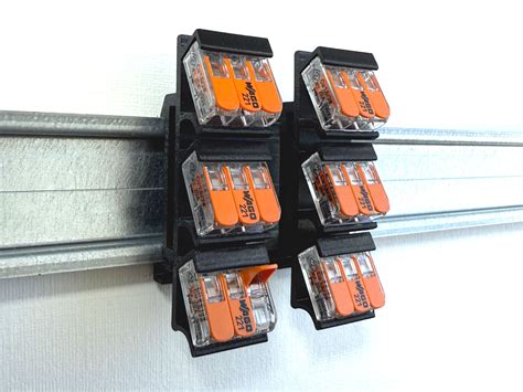 Din Rail Hutschienenadapter Mit 3x Wago Verbindungsklemmen 221 413