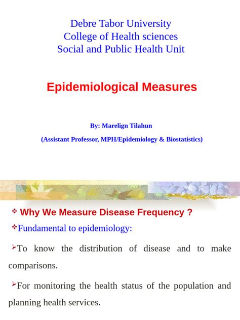 3 Epidemiological Measures Ppt 4 Pdf Mortality Rate Epidemiology