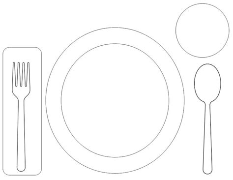 Printable Placemat Montessori Simple Design Fork And Spoon Digital