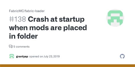 Crash At Startup When Mods Are Placed In Folder Issue FabricMC Fabric Loader GitHub
