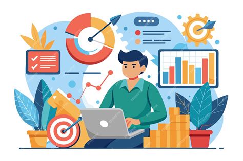 An Analyst Engages With Data Analyzing Trends And Targets While Utilizing Graphs And Charts In A