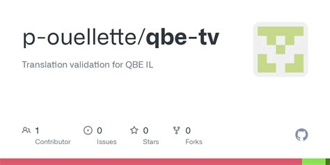 Github P Ouelletteqbe Tv Translation Validation For Qbe Il