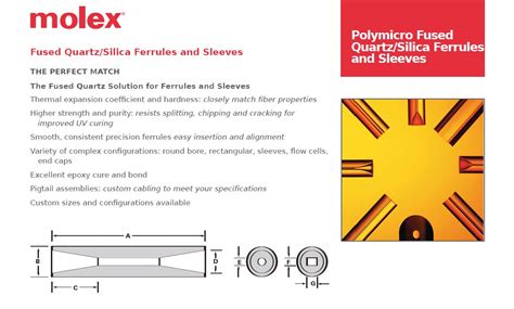 Polymicro Fused Quartzsilica Ferrules And Sleeves 주비엠레이저솔루션