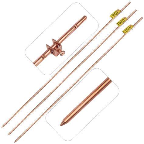 Buy 4ft Grounding Rod With Warning Tags Portable Electrical Copper