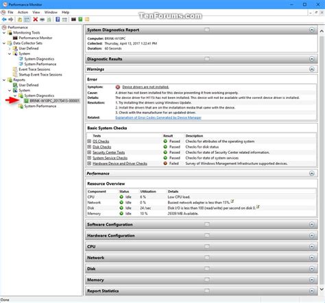 Generate System Diagnostics Report In Windows 10 Tutorials