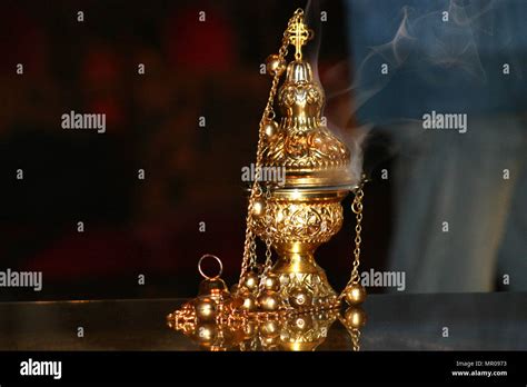 Censer Thurible Kadylo Incense Burner Used During Greek Orthodox