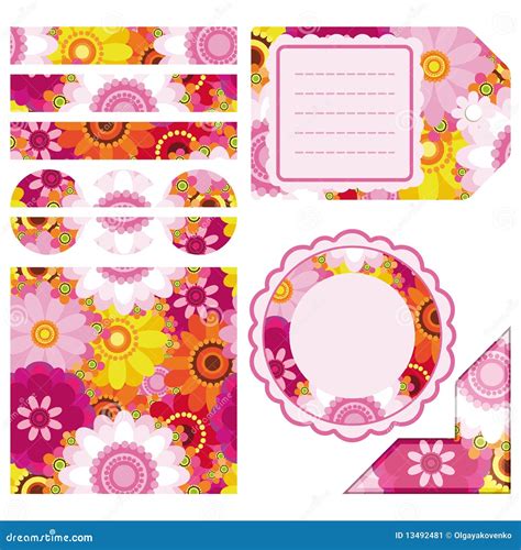 Easter Set Of Design Elements Stock Vector Illustration Of Color