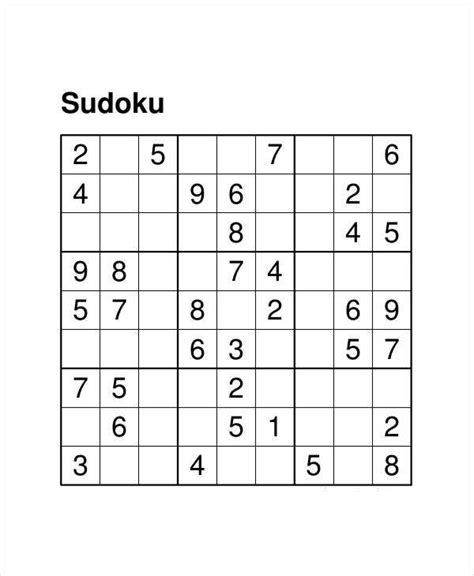 Soduko Printable Sheets Pdf Sudoku Puzzles Printable
