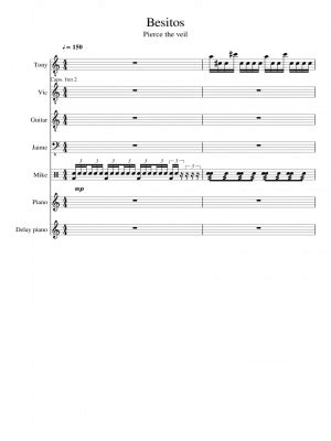 Free Sheet Music Besitos By Pierce The Veil Play And Download Any Time
