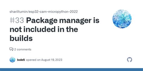 package manager is not included in the builds · issue 33 · shariltumin
