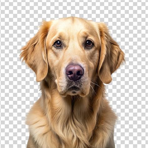 Premium Psd A Closeup Image Of A Golden Retriever Dog Isolated On