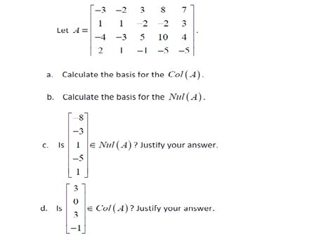 Solved Let A 3 2 3 8 7 1 1 2 2 3 4 3 5 10 4 2 1