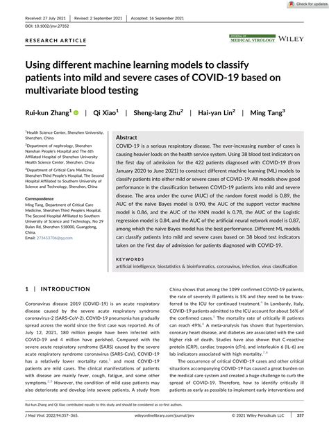 4 Journal Of Medical Virology 2021 Zhang Using Different Machine