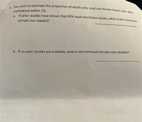 Solved 1 Find The Margin Of Error And The Sample Proportion