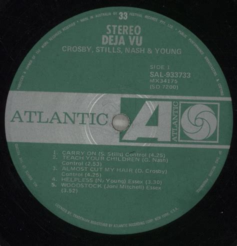 Crosby Stills Nash And Young Deja Vu 1st Vg Australian Vinyl Lp