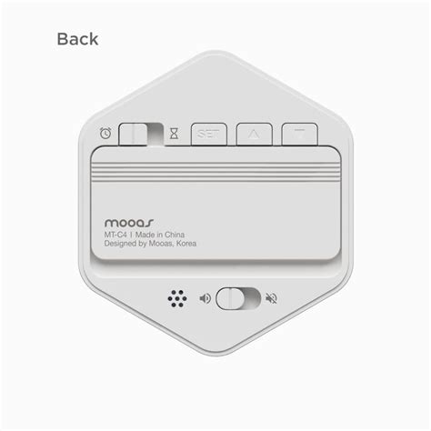 Mooas Multi Hexagon Clock Timer White Ver2 Digital Clock Timer Backlit Display 1224h Mode