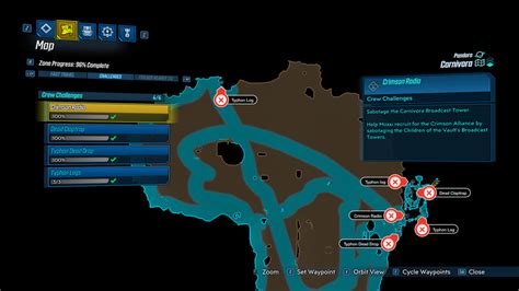 Borderlands 3 Carnivora Challenges Map Guide Polygon
