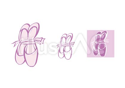 トウシューズイラスト No 2526546／無料イラストなら「イラストac」