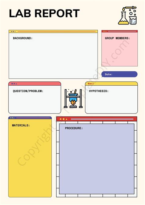 The Lab Report Sheet Is Shown In This Graphic File And Contains Information For Students To Use