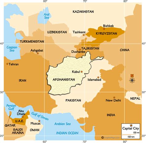 Afghanistan Regional Map Central Asia Geography Map Map Of