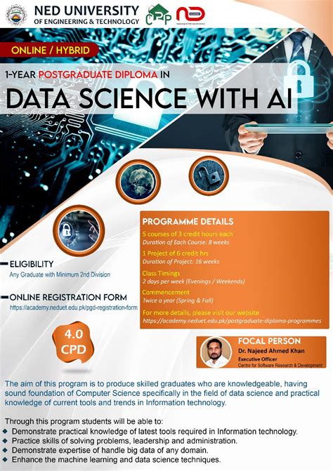 Pgd In Data Science With Artificial Intelligence Ai Ned Academy Ccee Cmpp Ptmc