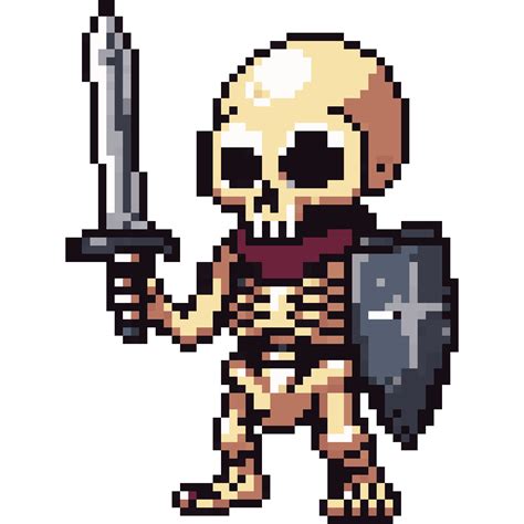 Cartoon Skeleton Warrior Sprite Ai