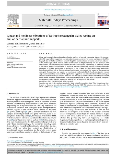 Pdf Linear And Nonlinear Vibrations Of Isotropic Rectangular Plates Resting On Full Or Partial