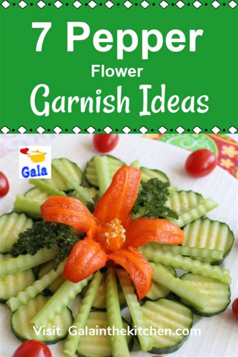 7 Easy Flower From Peppers Garnish Ideas With Photos Gala In The