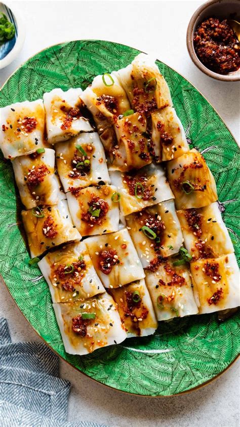 Mushroom Cheung Fun Rice Noodle Rolls In 2023 Vegetarian Recipes