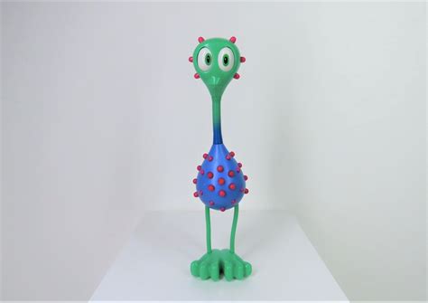 A Vintage Tiny Planets Flocker Alien Toy Figure Etsy