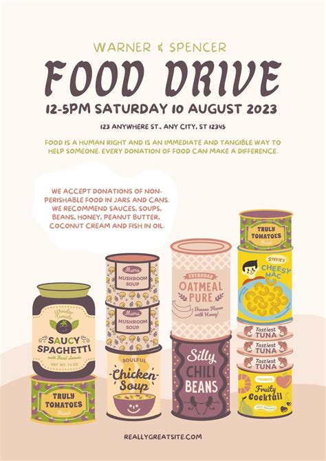 Ideas For Food Drives At David Duchene Blog