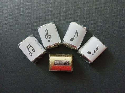Musical Note Candy Bar Wrappers Music Party Favors Etsy